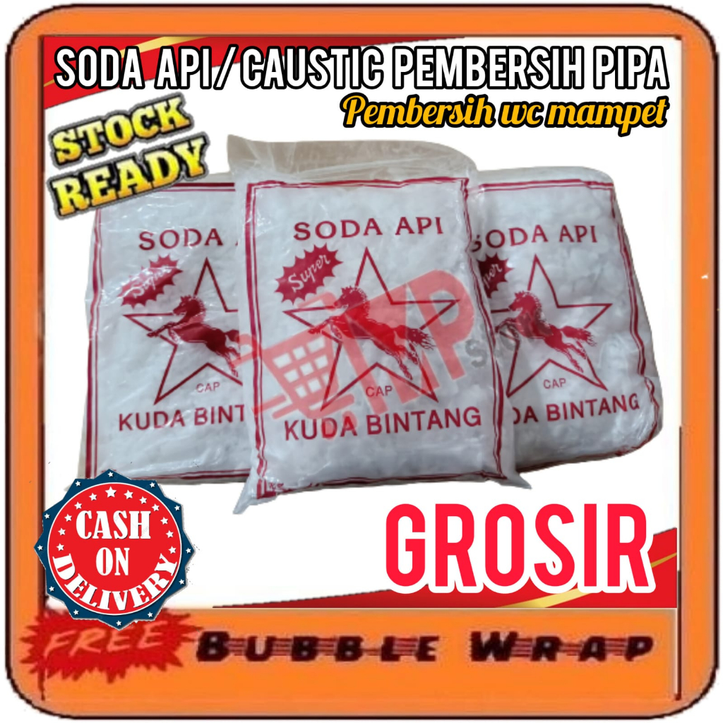 Jual [GROSIR] Soda Api / Pembersih Pipa Cap Kuda Bintang Saluran Mampet ...