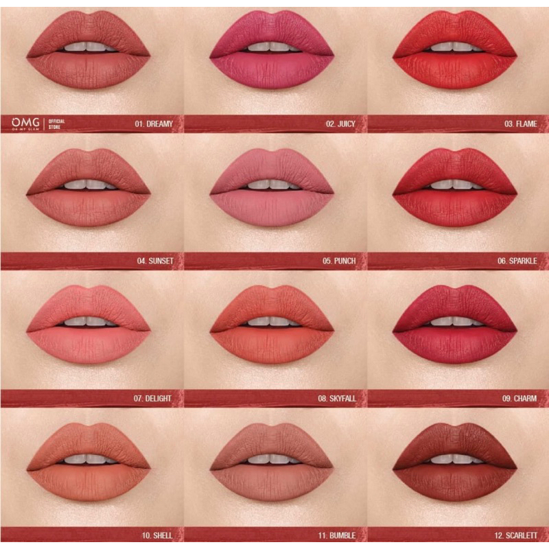 Jual OMG OH MY GLAM Matte Kiss Lip Cream | Shopee Indonesia
