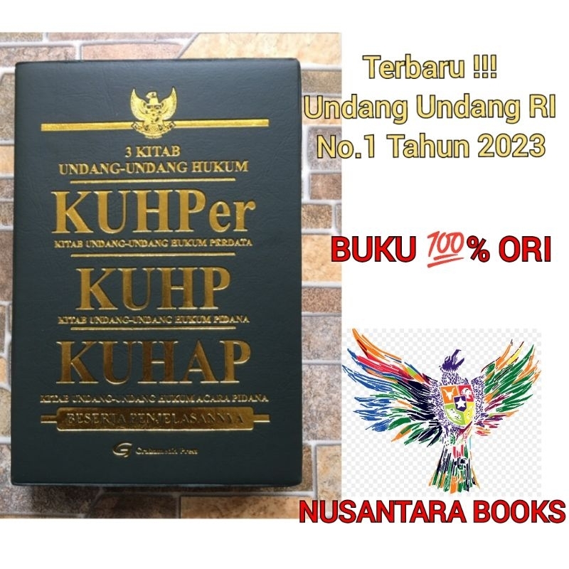Jual 3 Kitab Undang Undang Hukum KUHPer KUHP (2023) KUHAP Kalaf Cover | Shopee Indonesia