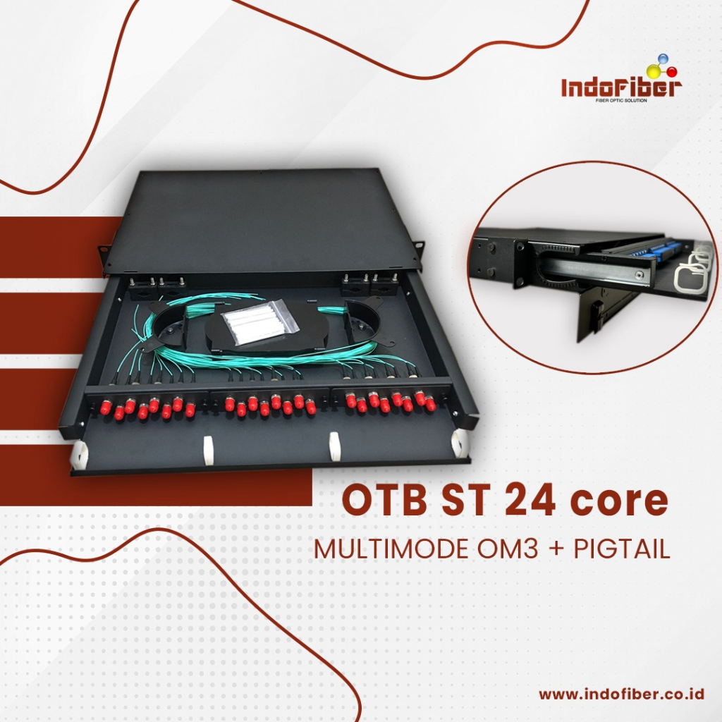 Jual Indofiber OTB 24 core ST Multimode OM3 rackmount sliding rail ...