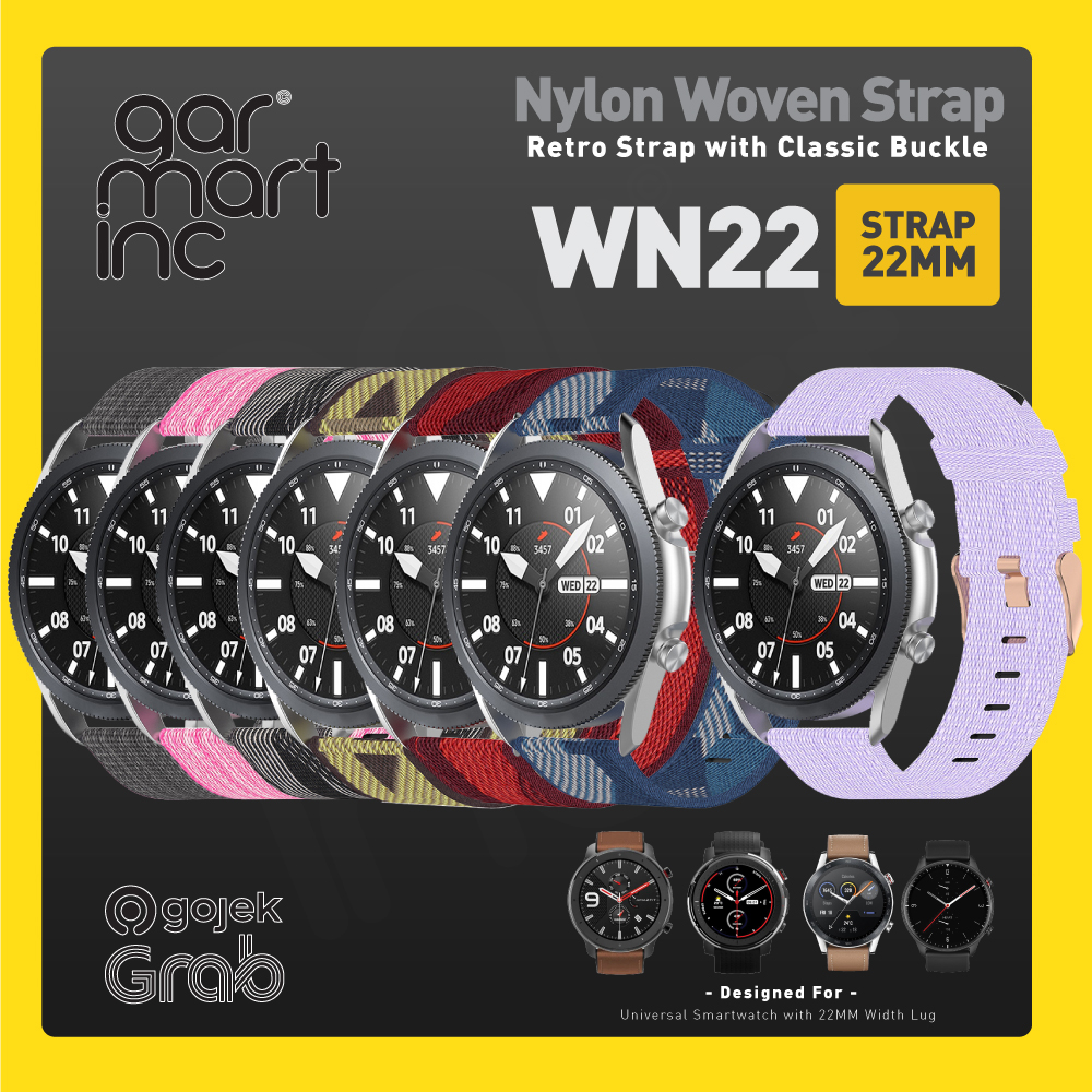 Jual Nilon Strap 22mm for Amazfit BIP 5 / GTR 2 3 4/ Mi Watch S1 Active/ Huawei GT3 GT2 46mm ...