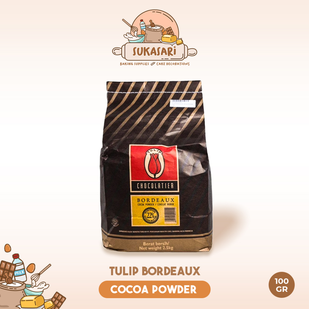 Jual Sukasari - Tulip Bordeaux Cocoa Powder 100gr, 500gr / Coklat Bubuk ...