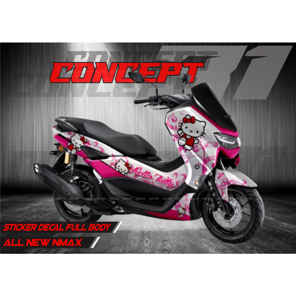 Jual Decal sticker yamaha NMAX old/new full body variasi motif hello ...