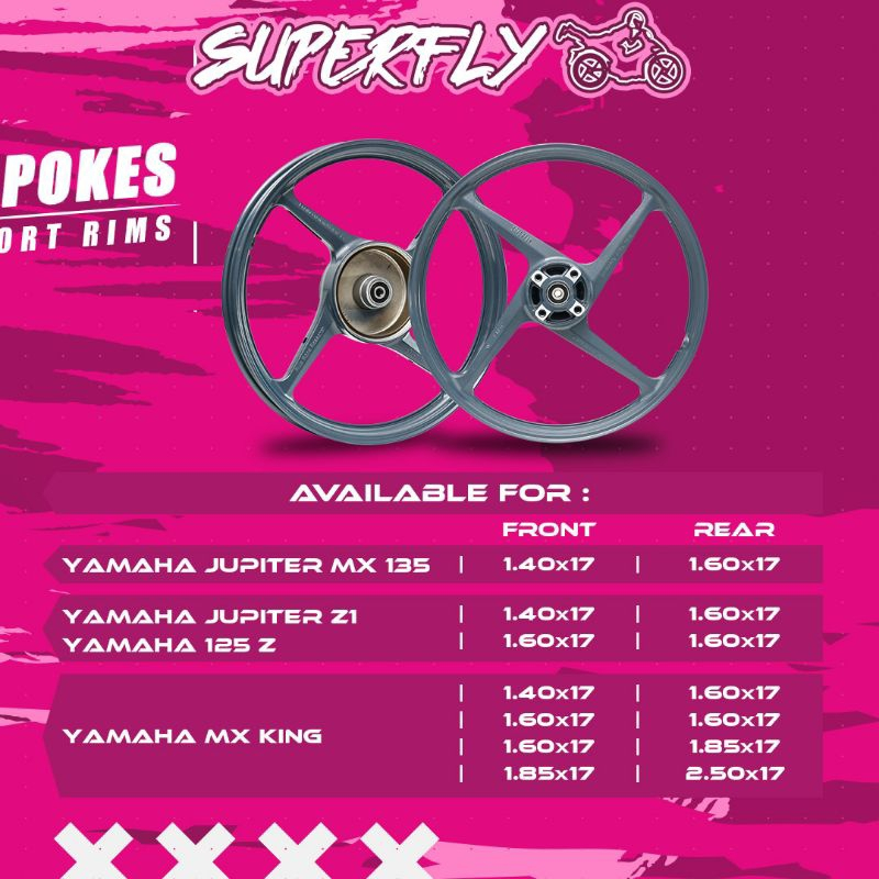 Jual Velg Racing SuperFly Project Yamaha Jupiter Z F1ZR Jupiter Z1 Vega ...