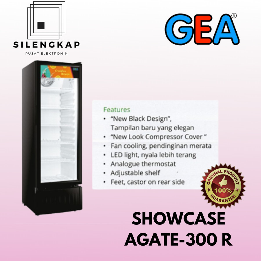 Jual RSA AGATE-300.R Showcase 1 Pintu 290L 5 Rak PUBG | Shopee Indonesia