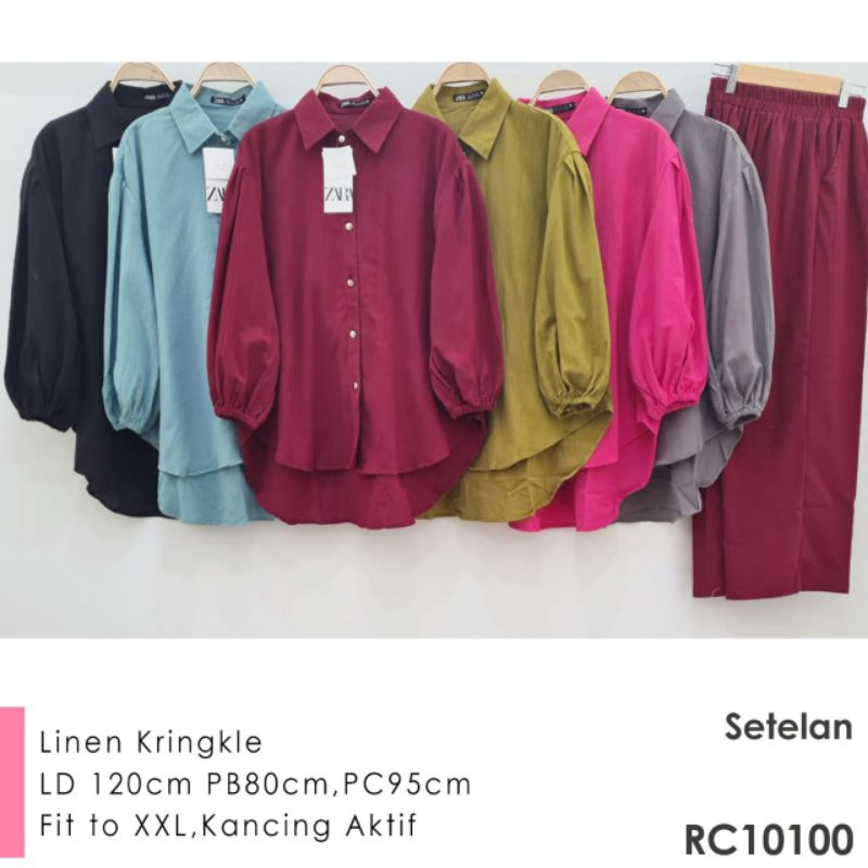 Jual Sania 10076//Set polos//One set ZARA//One set jumbo//Setelan jumbo ...