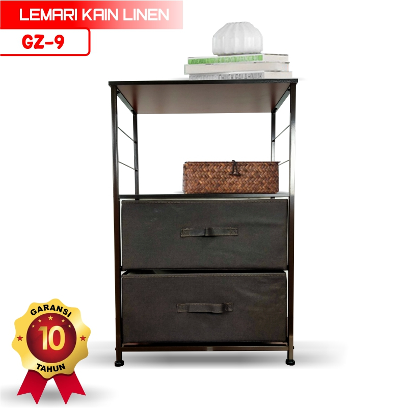 Jual Lemari Sisi Ranjang Lemari 2 Rak 2 Laci Kain Linen Lemari ...