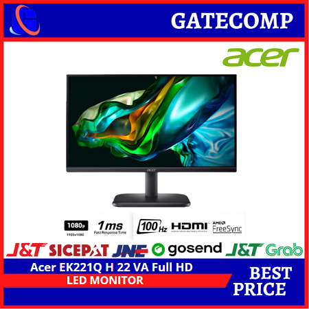 Jual Monitor LED Acer EK221Q H 22" VA Full HD 100Hz Freesync Resmi ...