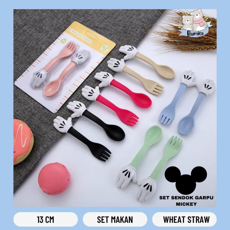 Jual Sendok Garpu Anak Set Karakter Tangan Mickey | Shopee Indonesia