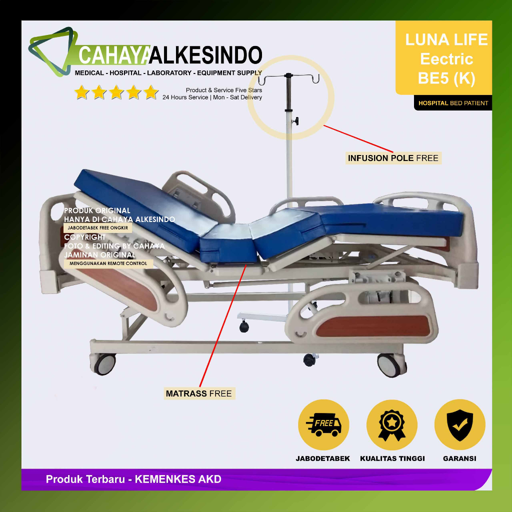 Jual Bed Pasien Elektrik Kupu Kupu ABS GTT / Luna Life with Remote ...