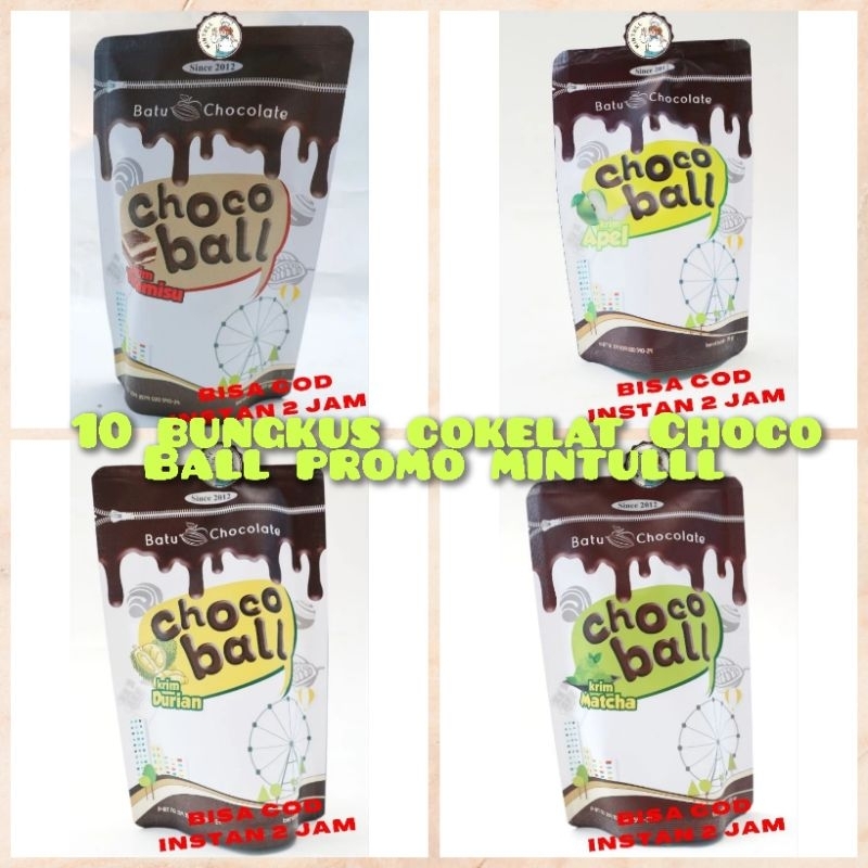Jual [PAKET HEMAT] 10 BUNGKUS CAMILAN COKELAT CHOCO BALL DURIAN APEL ...