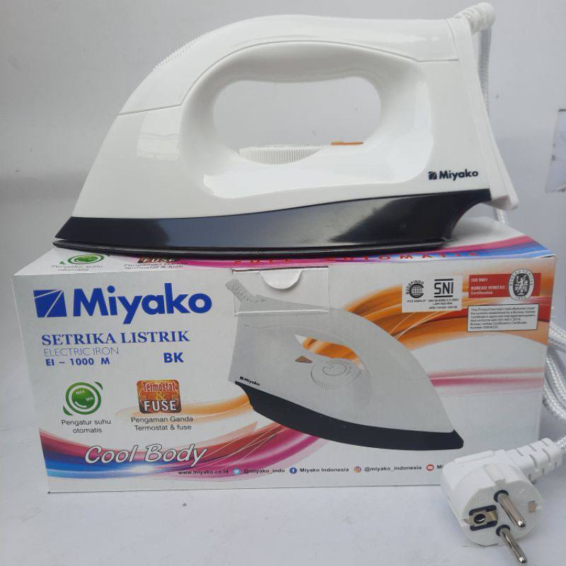 Jual Setrika MIYAKO Listrik EI-1000 M Gosokan Anti Lengket | Shopee ...
