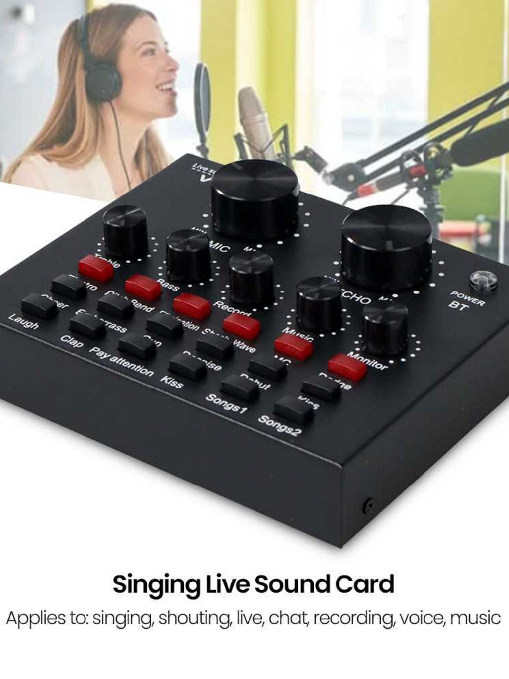 Jual SoundCard V8 Bluetooth Audio USB External – Sound Card V8 Live Streaming Broadcast Youtube ...