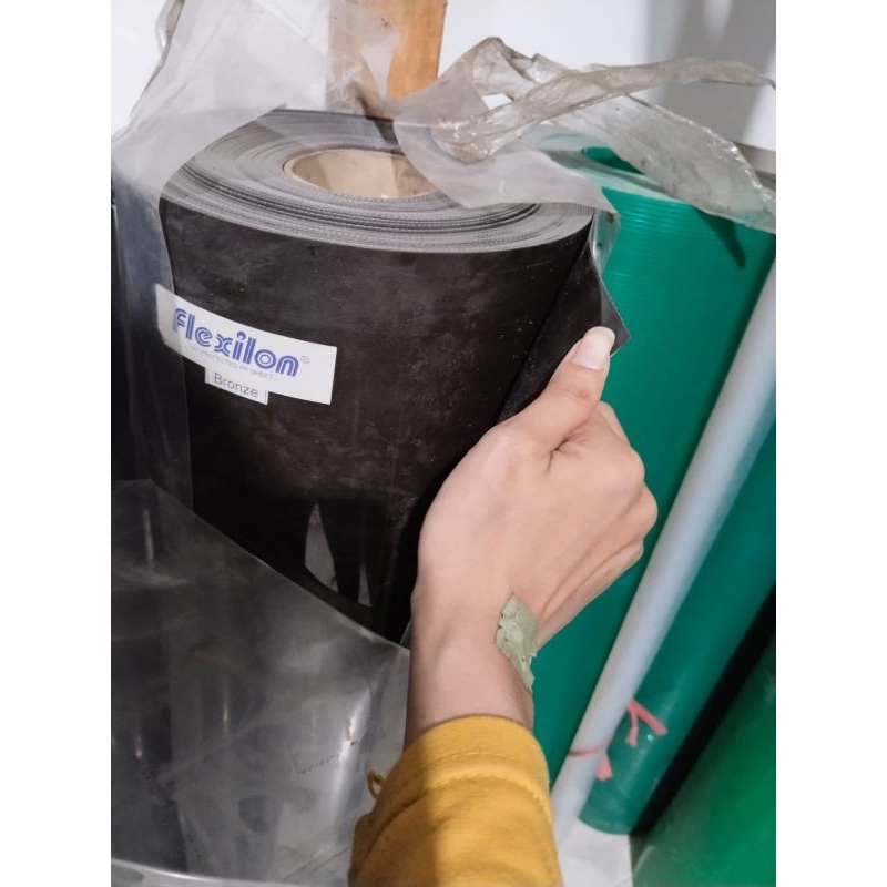 Jual Fiber Pagar Plastik / Penutup Pagar Plastik Motif Polos Flexilon ...