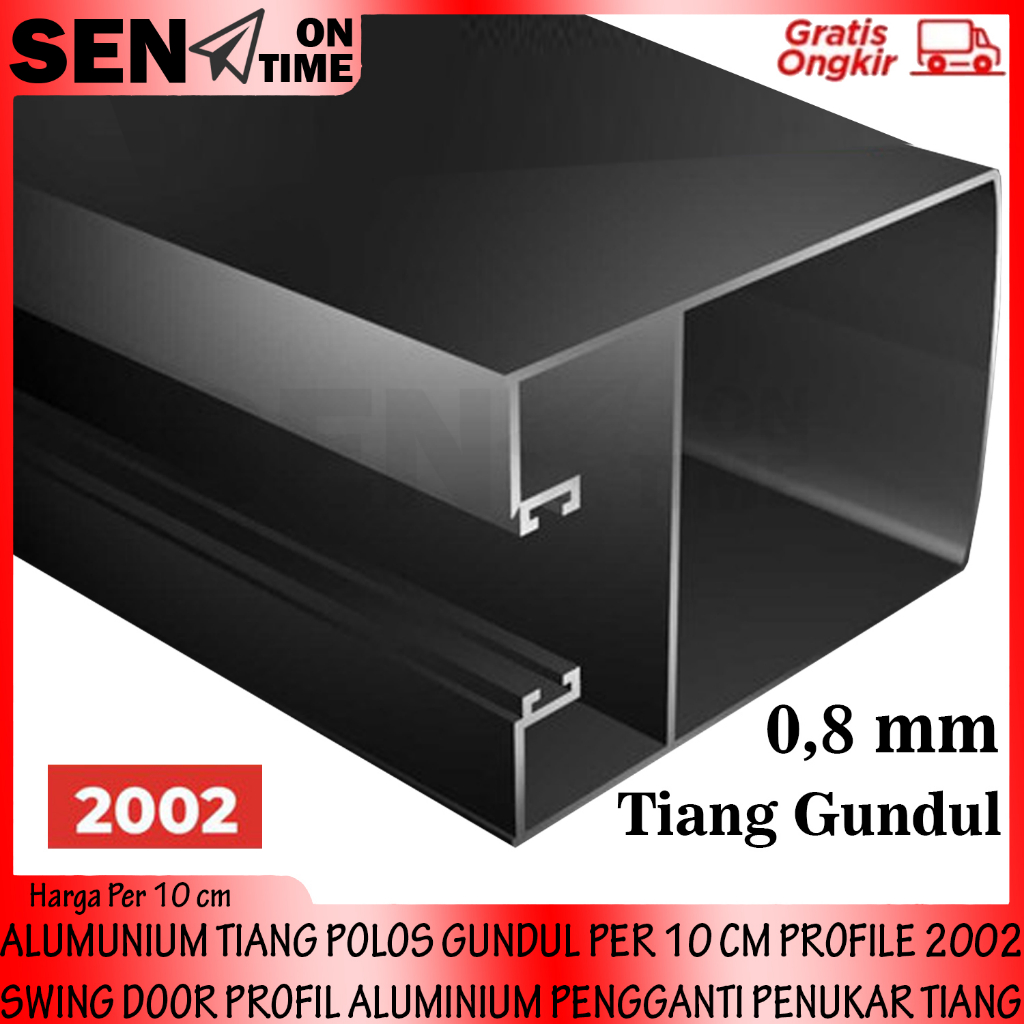 Jual TIANG POLOS GUNDUL ALUMUNIUM PER 10 CM PROFILE 2002 SWING DOOR ...