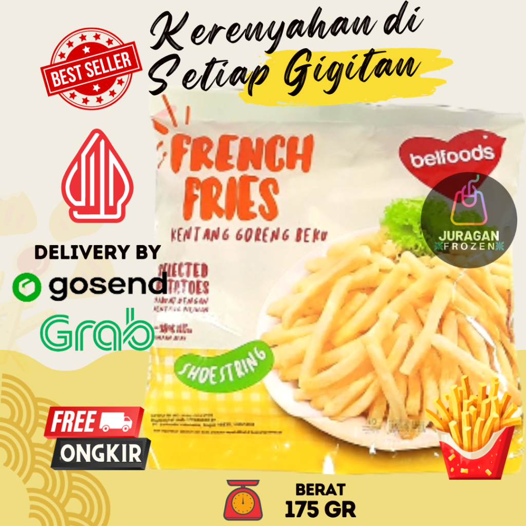 Jual BELFOODS KENTANG GORENG FRENCH FRIES SHOESTRING FROZEN IMPORT ...