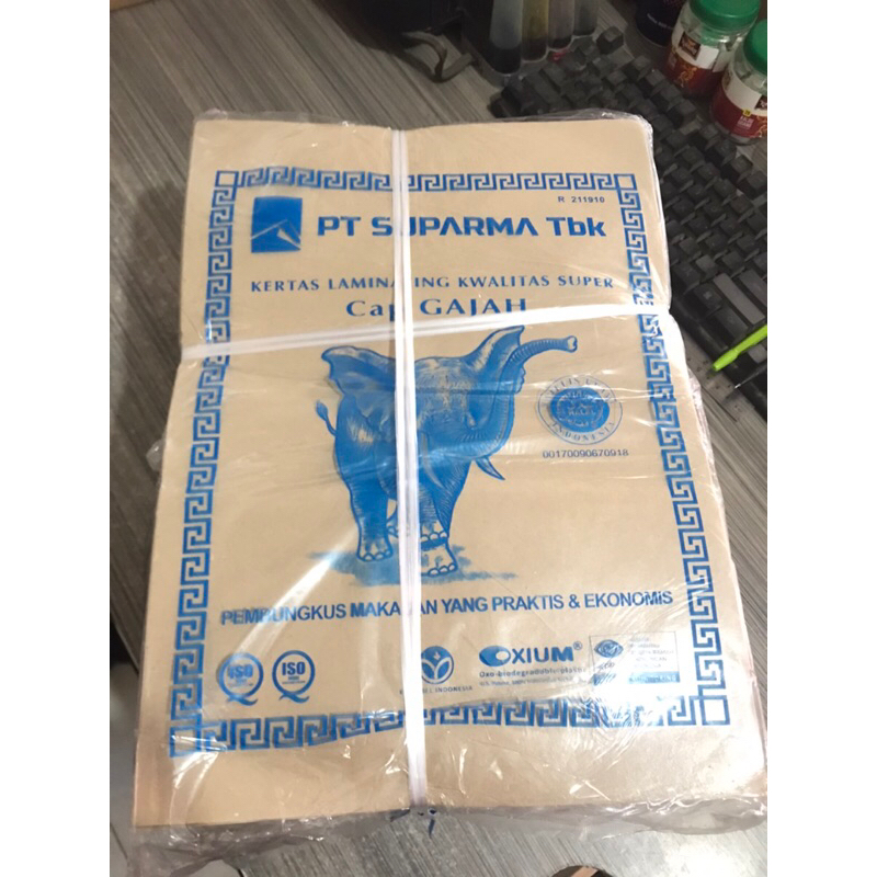 Jual Kertas Nasi Cap Gajah Biru per pack 250 lembar | Shopee Indonesia