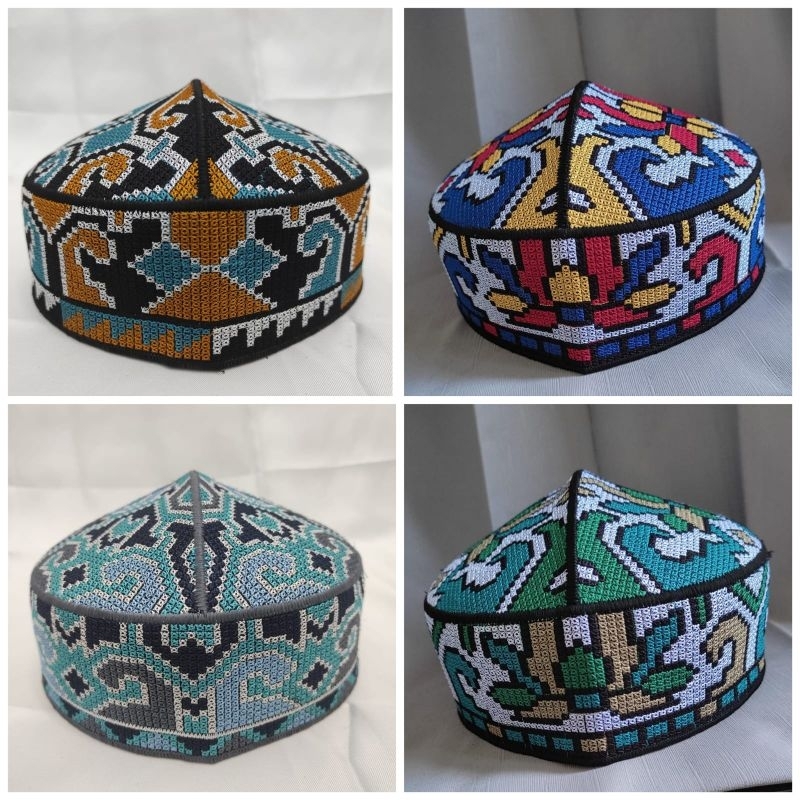 Jual Peci Pakistan Full Bordir Dewasa Premium | Kopiah Haji Pria ...