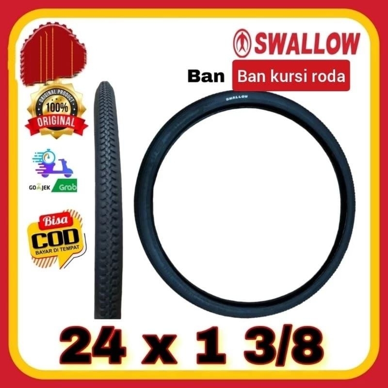 Jual BAN KURSI RODA UKURAN 24 / BAN BELAKANG KURSI RODA + BAN DALEM ...