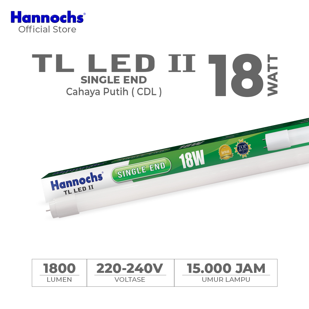 Jual Hannochs Lampu TL LED II Single End 18 Watt Lampu Tube Light - Putih | Shopee Indonesia