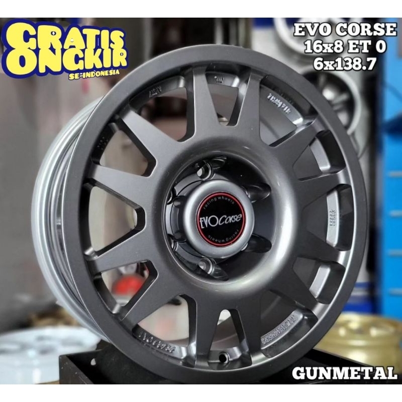 Jual velg mobil RALLY r16 EVO CORSE velg racing mobil ring 16 Pajero ...