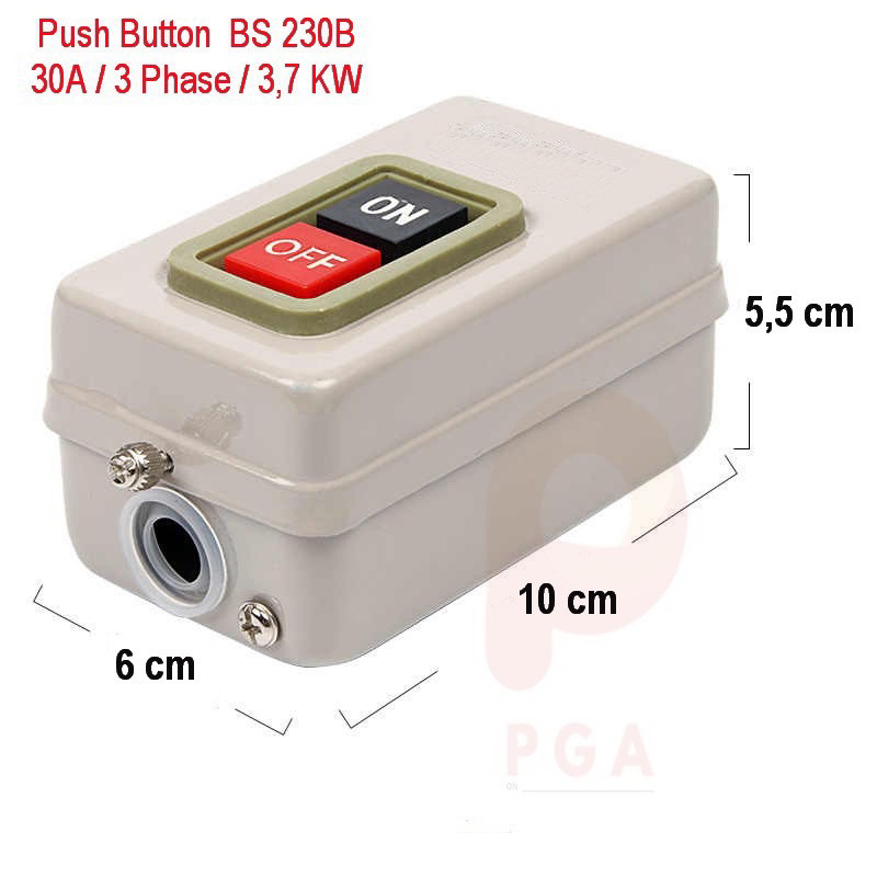 Jual Power Push Button ON-OFF 15A / 30A Phase BS-216 / BS-230B | Shopee Indonesia