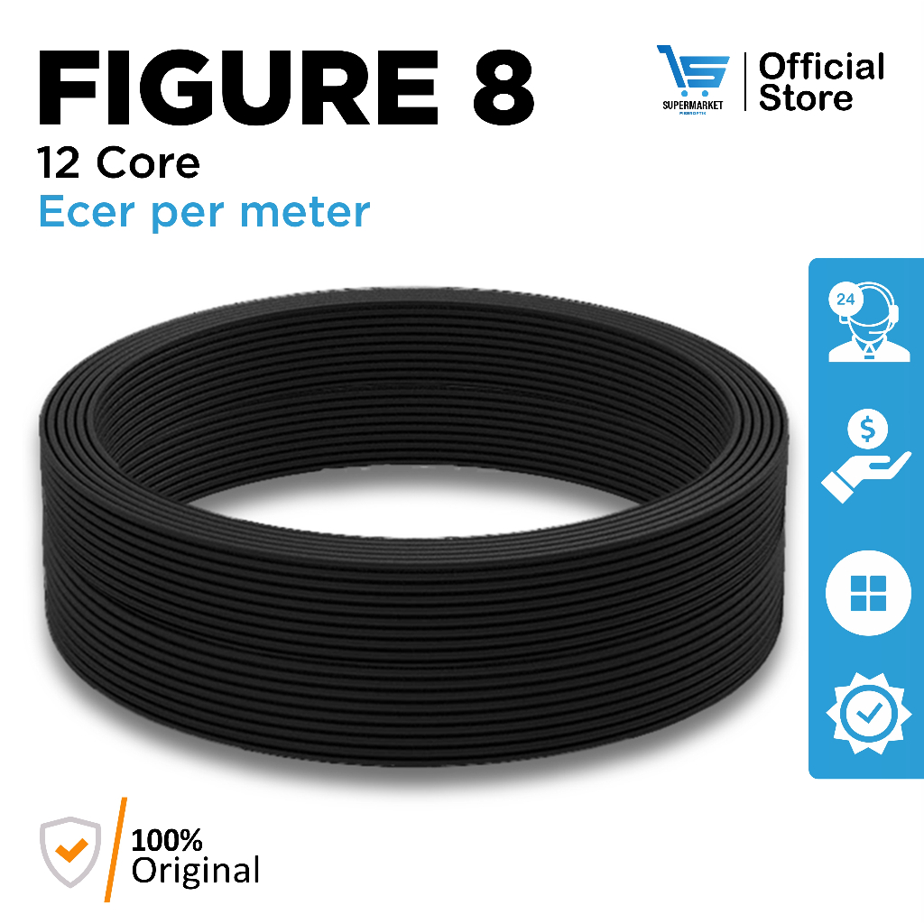 Jual ECER Kabel 12 Core Fig 8 Zimmlink potongan Per meter - Kabel Udara ...