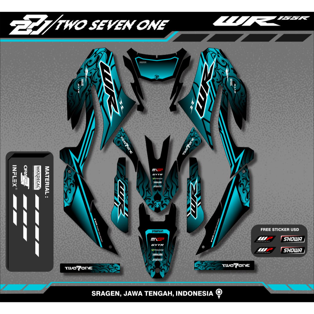 Jual NEW DESAIN DECAL YAMAHA WR 155 FULL BODY PREMIUM SUPERGLOSSY CODE ...