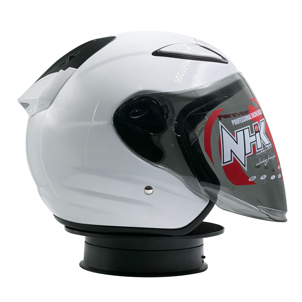 Jual Helm NHK R6 SE Solid White | Shopee Indonesia