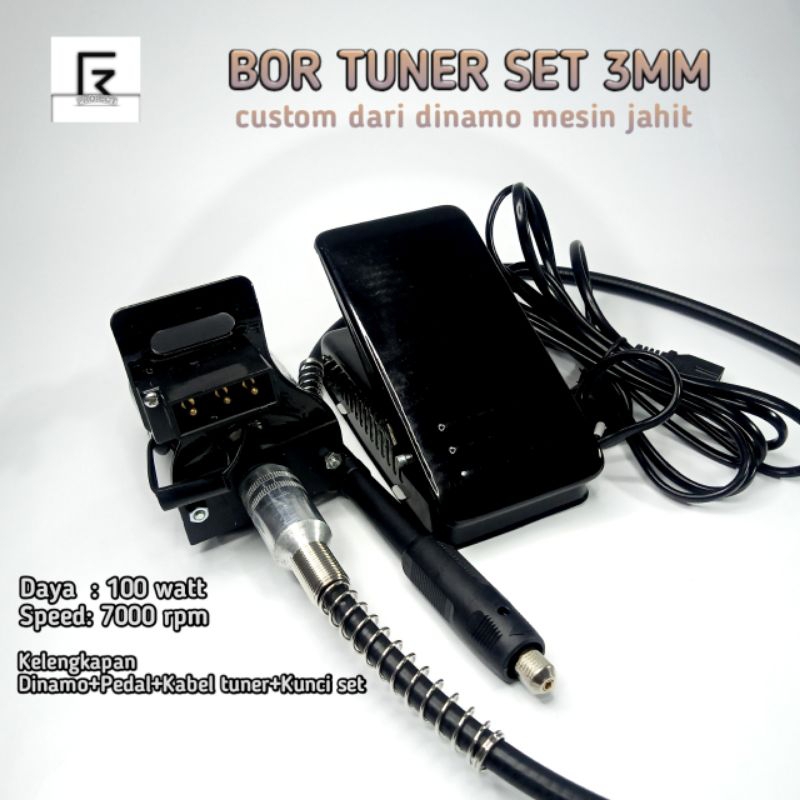 Jual Bor Tuner Mini Custom Motor Mesin Jahit / Mini Die / Bor Tangan ...