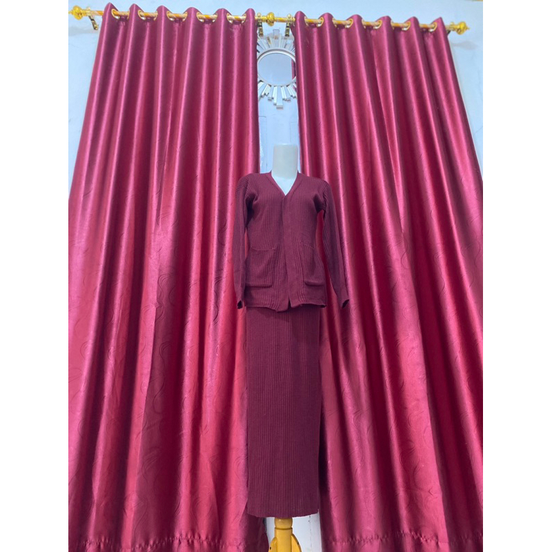 Jual One Set Rajut Rok Merah | Shopee Indonesia
