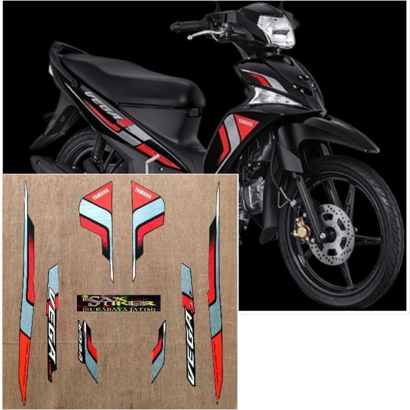 Jual Striping Original Yamaha Vega Force Hitam Lis Merah tahun 2021 ...