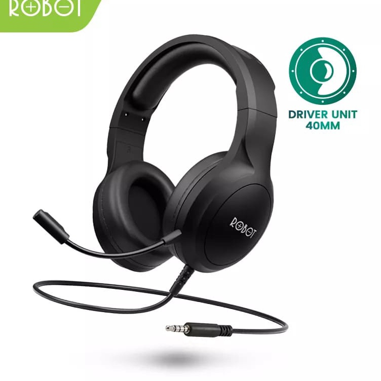 Jual ROBOT Headset Wired HP RH-P20 Headphone Jack Audio 3,5mm With Mic ...