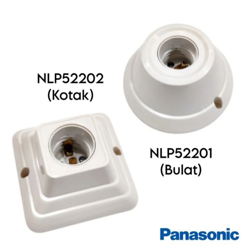 Jual PANASONIC Fitting Plafon Bulat Kotak Plavon E27 Tempel Panasonik ...