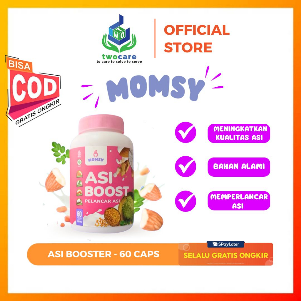 Jual Momsy Asi Boost Pelancar Susu Asi Booster Menyusui 30 Kapsul / 60 Kaps | Shopee Indonesia
