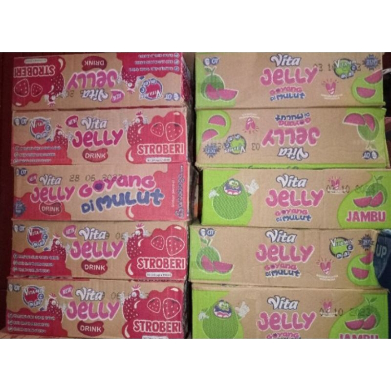 Jual Vita Jelly Drink rasa Stroberi / Jambu / Jeruk / Anggur | Shopee Indonesia