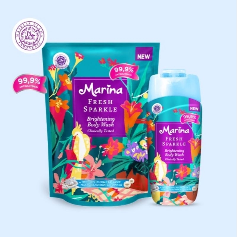Jual Marina Fresh Sparkle Brightening Bodywash 430ml | Shopee Indonesia