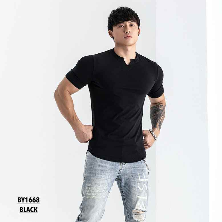 Jual KAOS GYM PRIA FASHION V NECK KEREN BAGUS FITNESS ATASAN COWOK ...