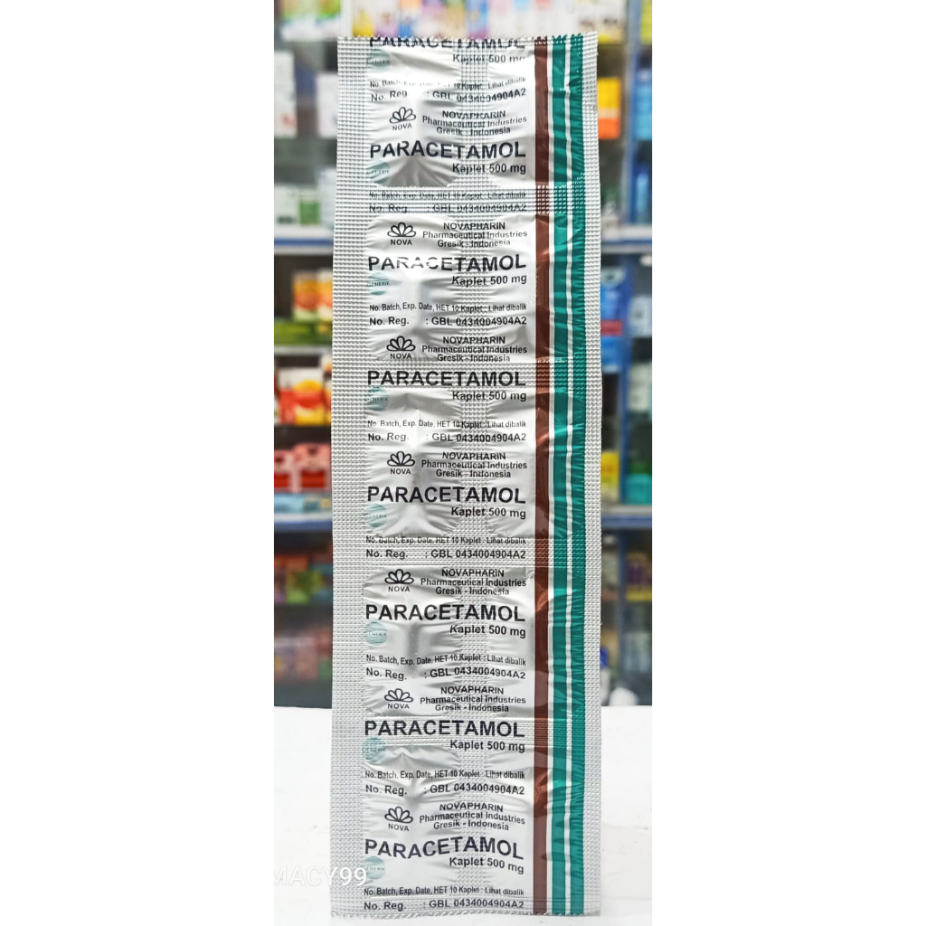 Jual Paracetamol 𝟓𝟎𝟎𝐌𝐆 𝐍𝐎𝐕𝐀𝐏𝐇𝐀𝐑𝐈𝐍 𝟏 𝐒𝐓𝐑𝐈𝐏 𝐈𝐒𝐈 𝟏𝟎 𝐊𝐀𝐏𝐋𝐄𝐓 - Meredakan Demam, Sakit Gigi dan Kepala ...