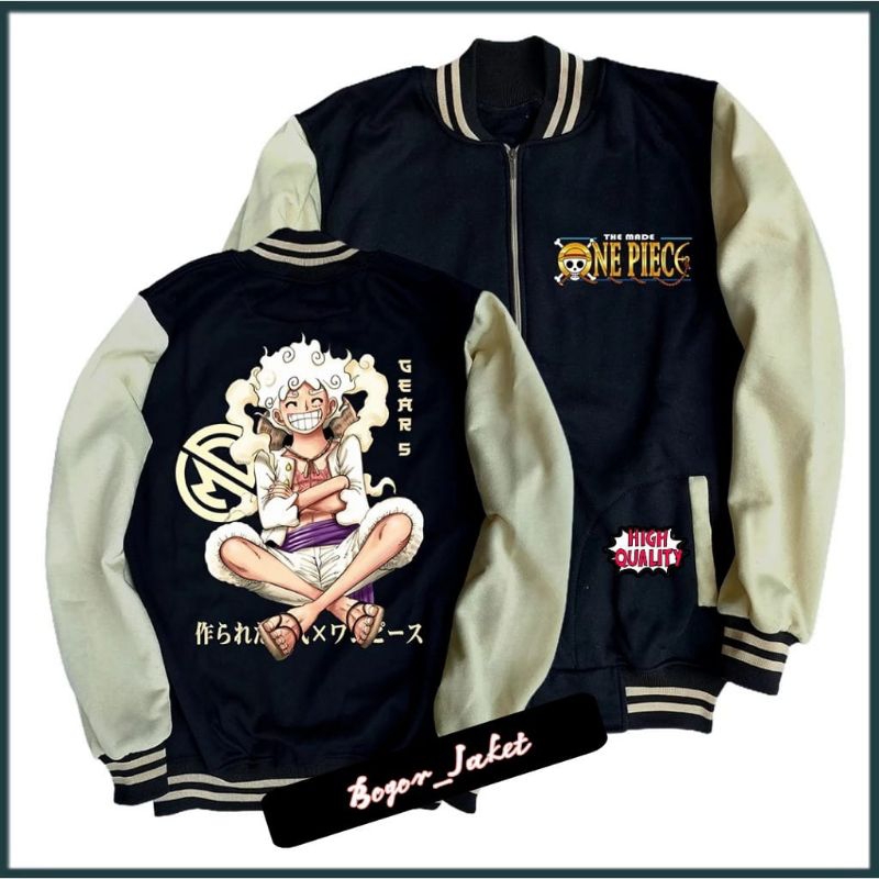 Jual Jaket Varsity Baseball Anime One Piece Gear 5 || Jacket Bomber ...