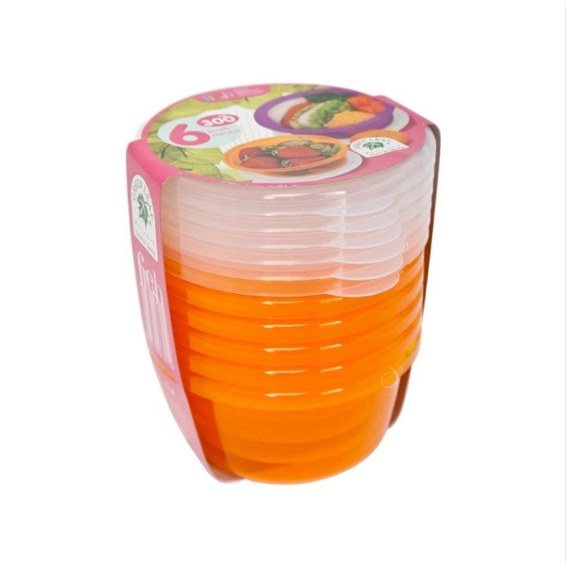 Jual Green Leaf Kotak Makanan / Food Container Fresh Bulat 300 ML Set ...