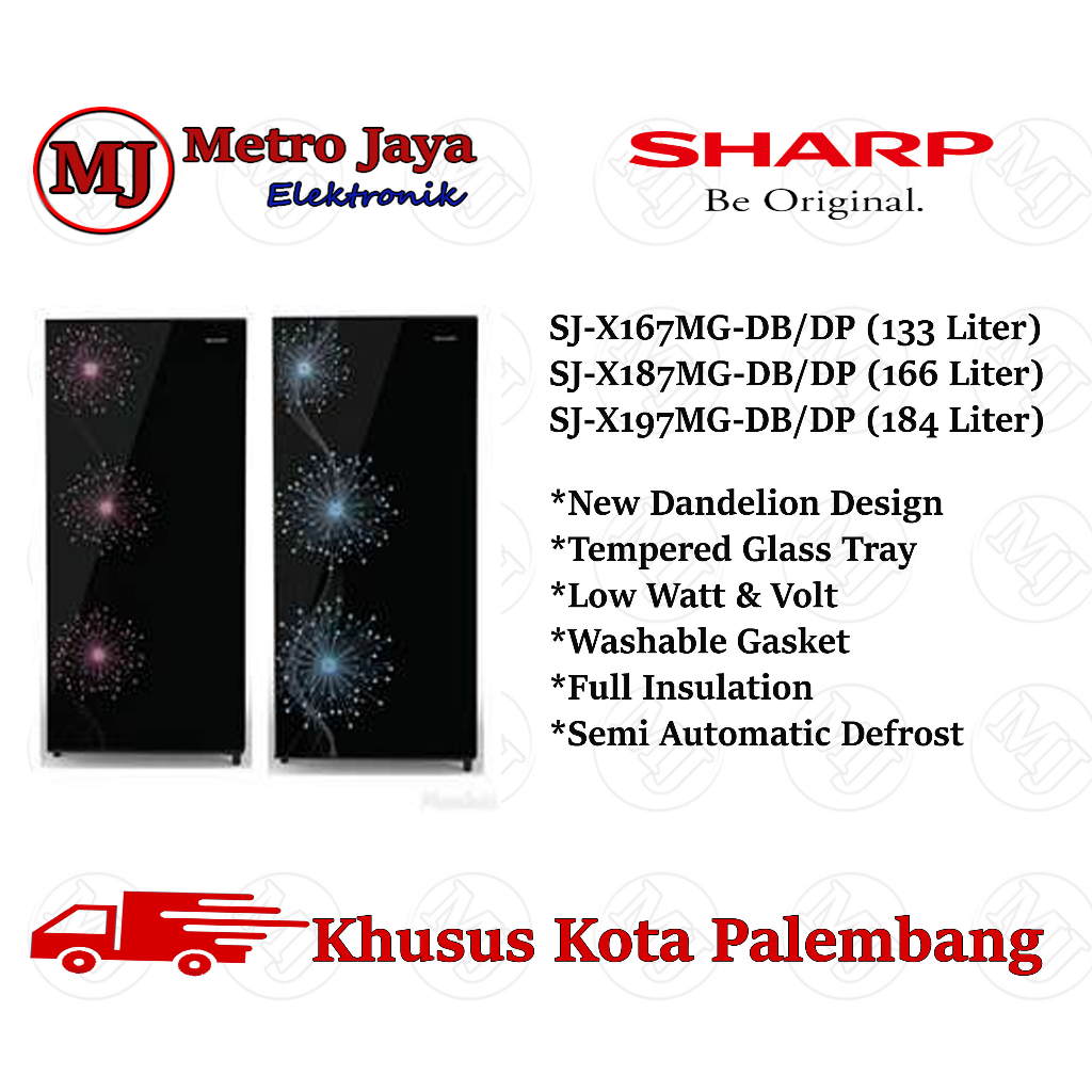 Jual Kulkas 1 Pintu Sharp SJX 167 Glossy Door 133 Liter semi Defrost | Shopee Indonesia