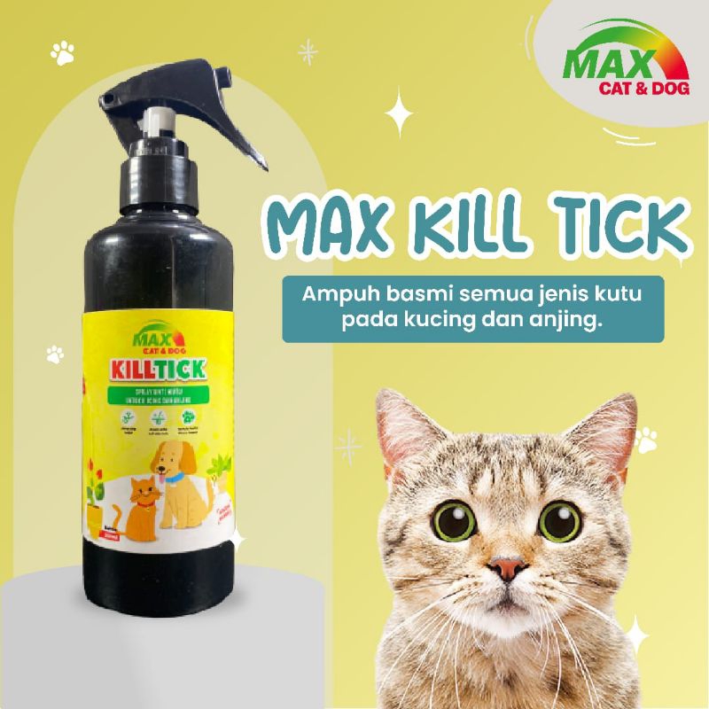 Jual MAX KILL TICK 250ML | Obat Kutu Efektif Aman Terjilat untuk Kucing dan Anjing | Shopee ...