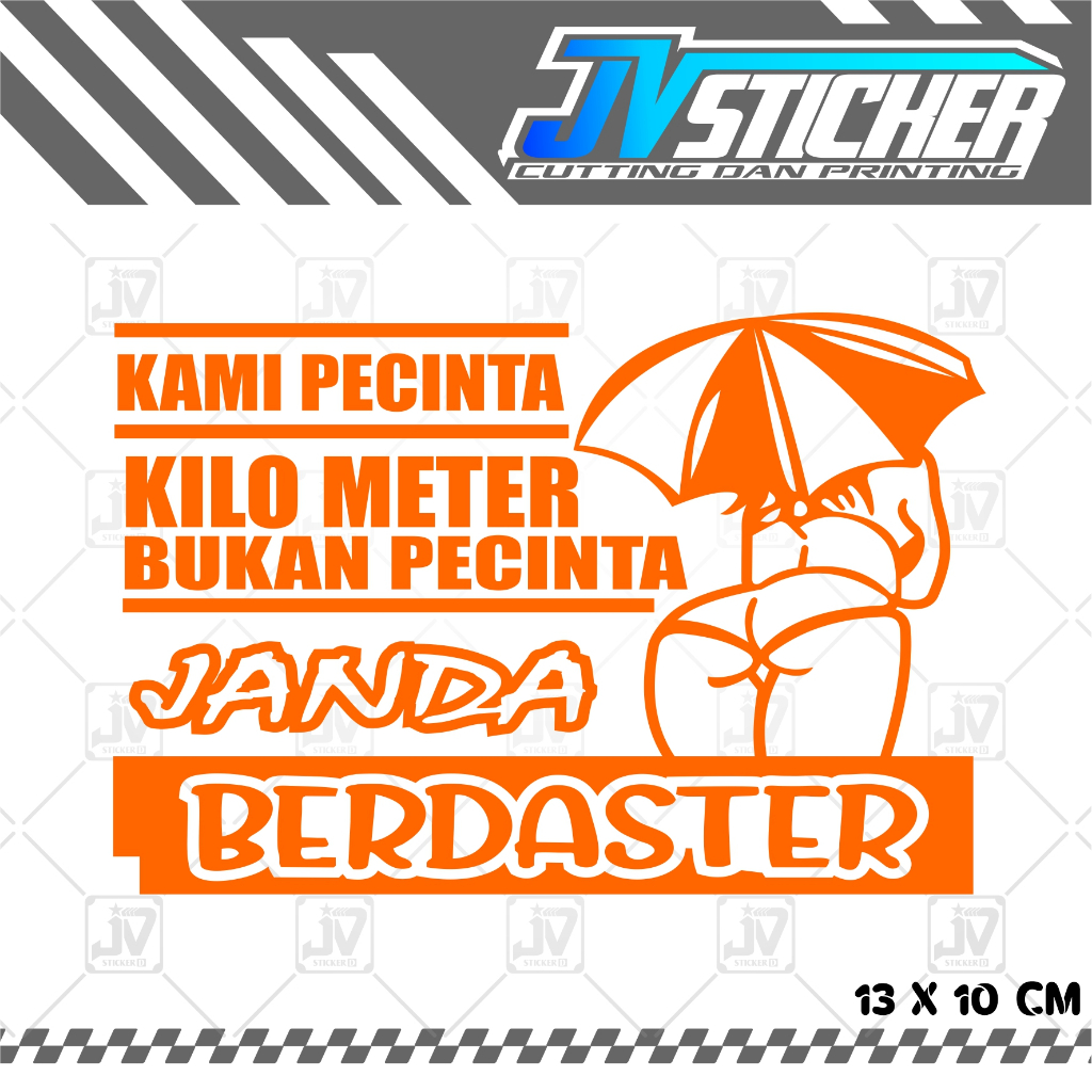 Jual STIKER JANDA BERDASTER CUTTING STICKER PECINTA KILOMETER MOTOR ...