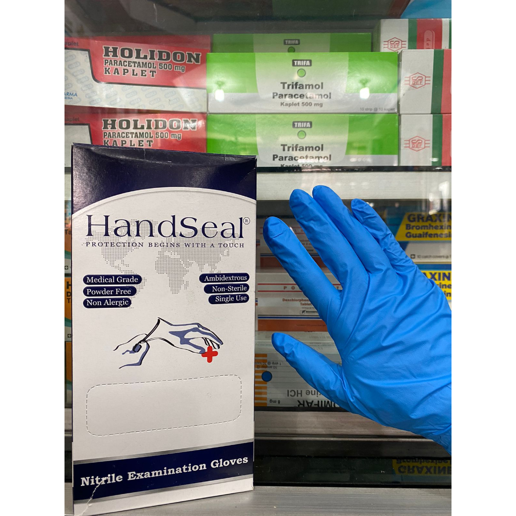 Jual Handseal Latex - Handcun Warna Biru - Sarung Tangan Karet S M L XL ...