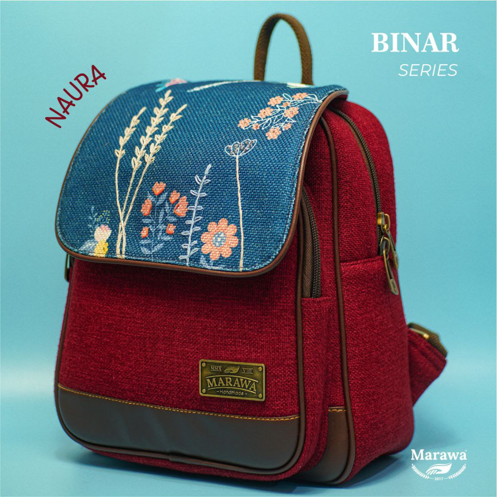 Jual TAS RANSEL CEWEK MARAWA BINAR MOTIF ETNIK | Shopee Indonesia