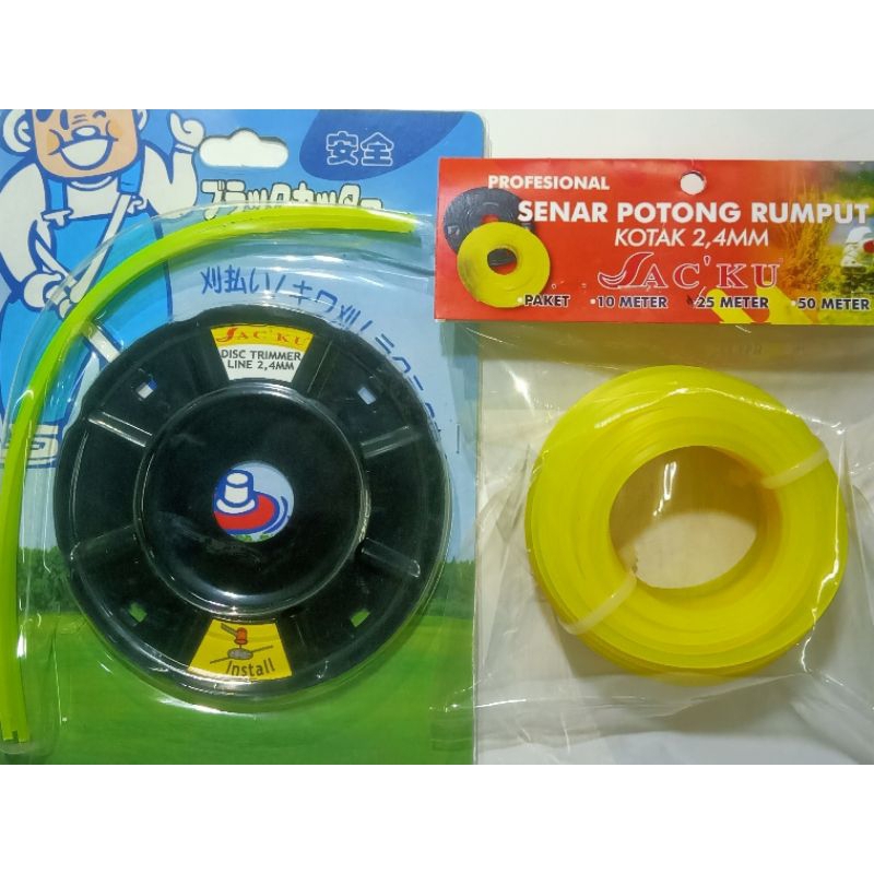 Jual PAKET SENAR POTONG RUMPUT 2,4 mm KOTAK X 25 mtr + PIRINGAN ...