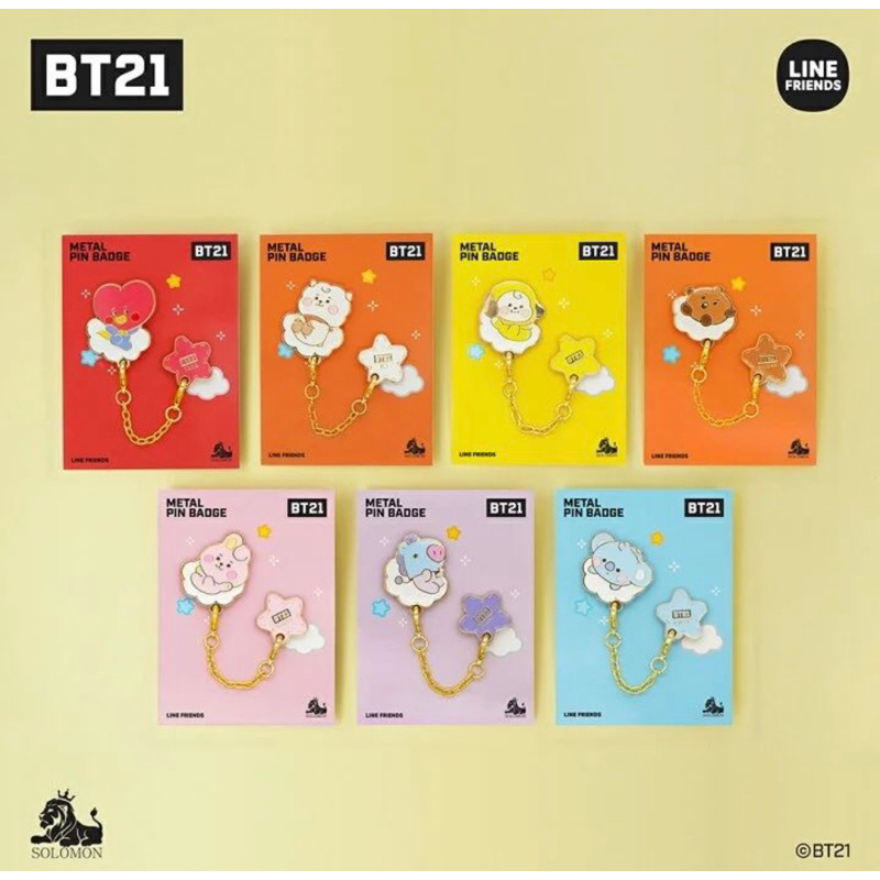 Jual BT21 METAL BADGE PIN JAPAN LINEFRIENDS ORIGINAL | Shopee Indonesia