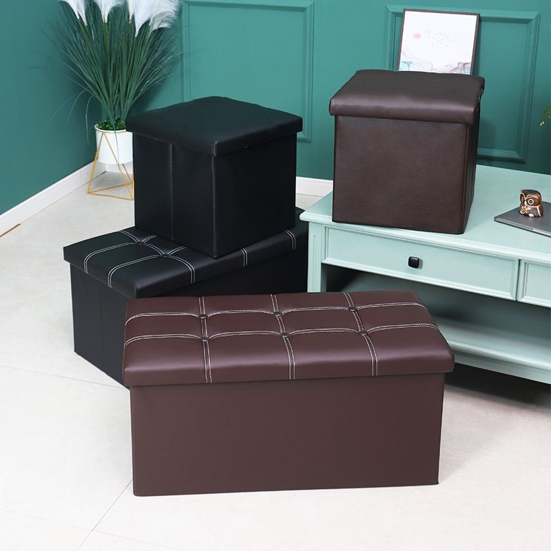 Jual Kulit tahan air Storage Box Sofa Lipat Kotak Penyimpanan Bangku ...