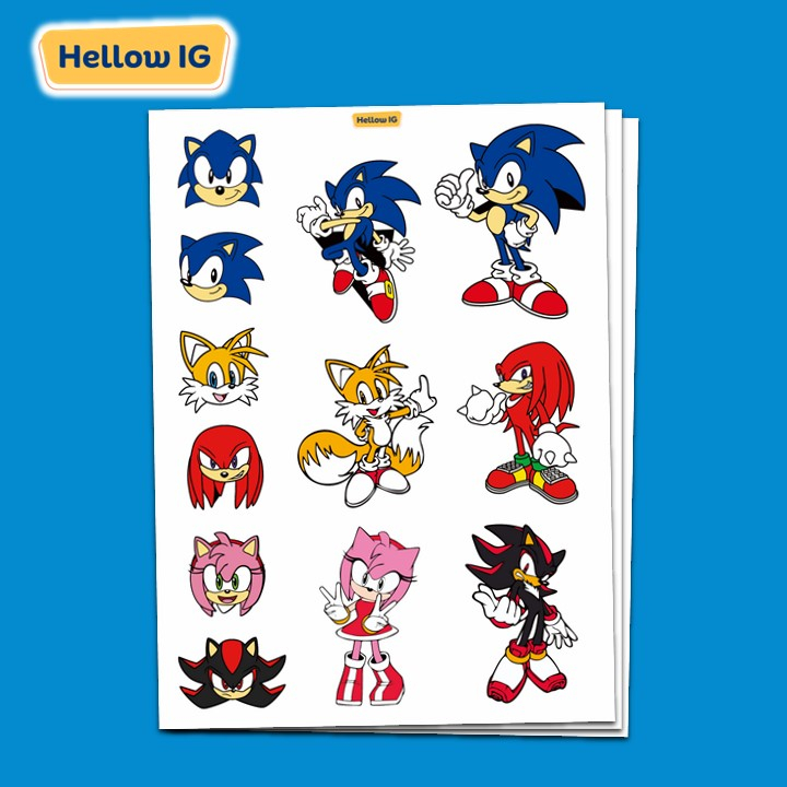 Jual STICKER SONIC THE HEDGEHOG MAINAN ANAK STIKER SONIC BOTOL HELM ...